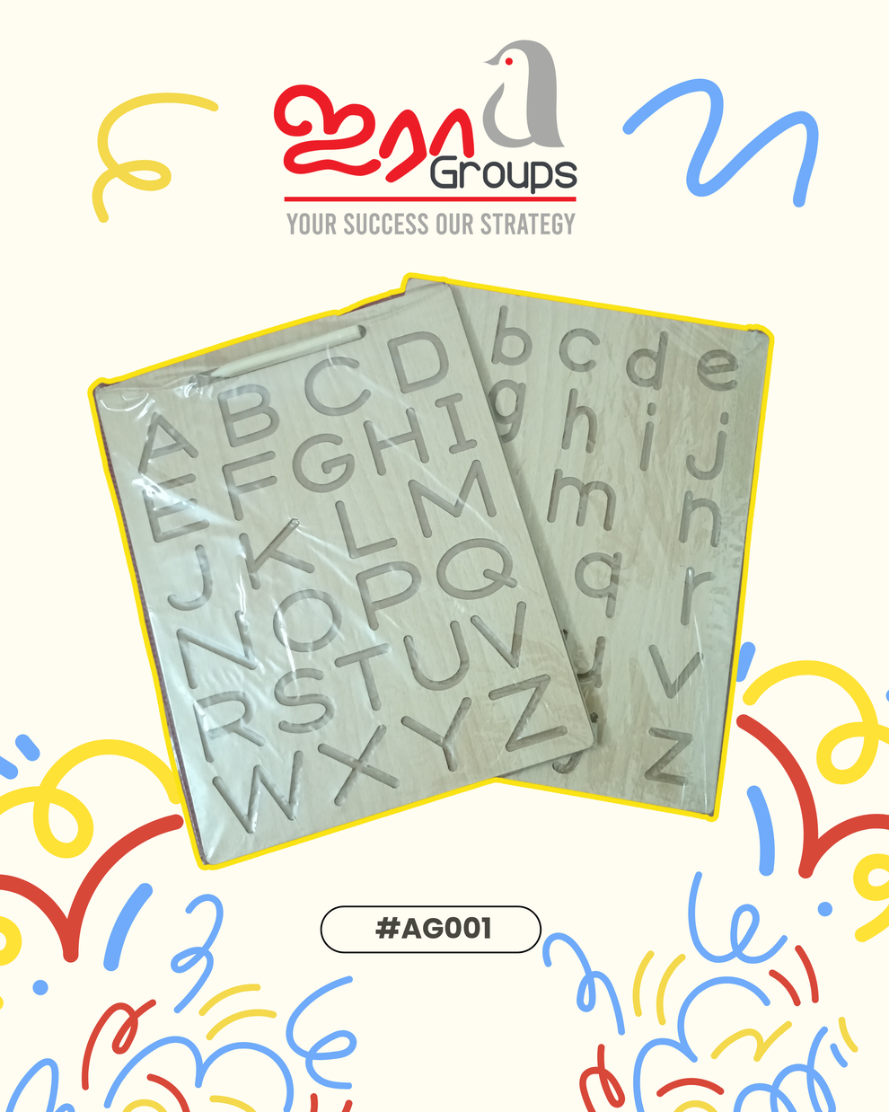 ABCD TRACING BOARD BIG – Airaa EduWood